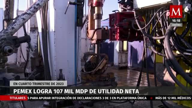 En cuarto trimestre de 2023 Pemex logró 107 mil mdp de utilidad neta En cuarto trimestre de 2023 Pemex logró 107 mil mdp de utilidad neta