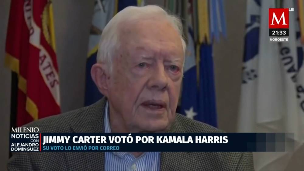 Jimmy Carter, de 100 años, vota por Kamala Harris en las elecciones de 2024